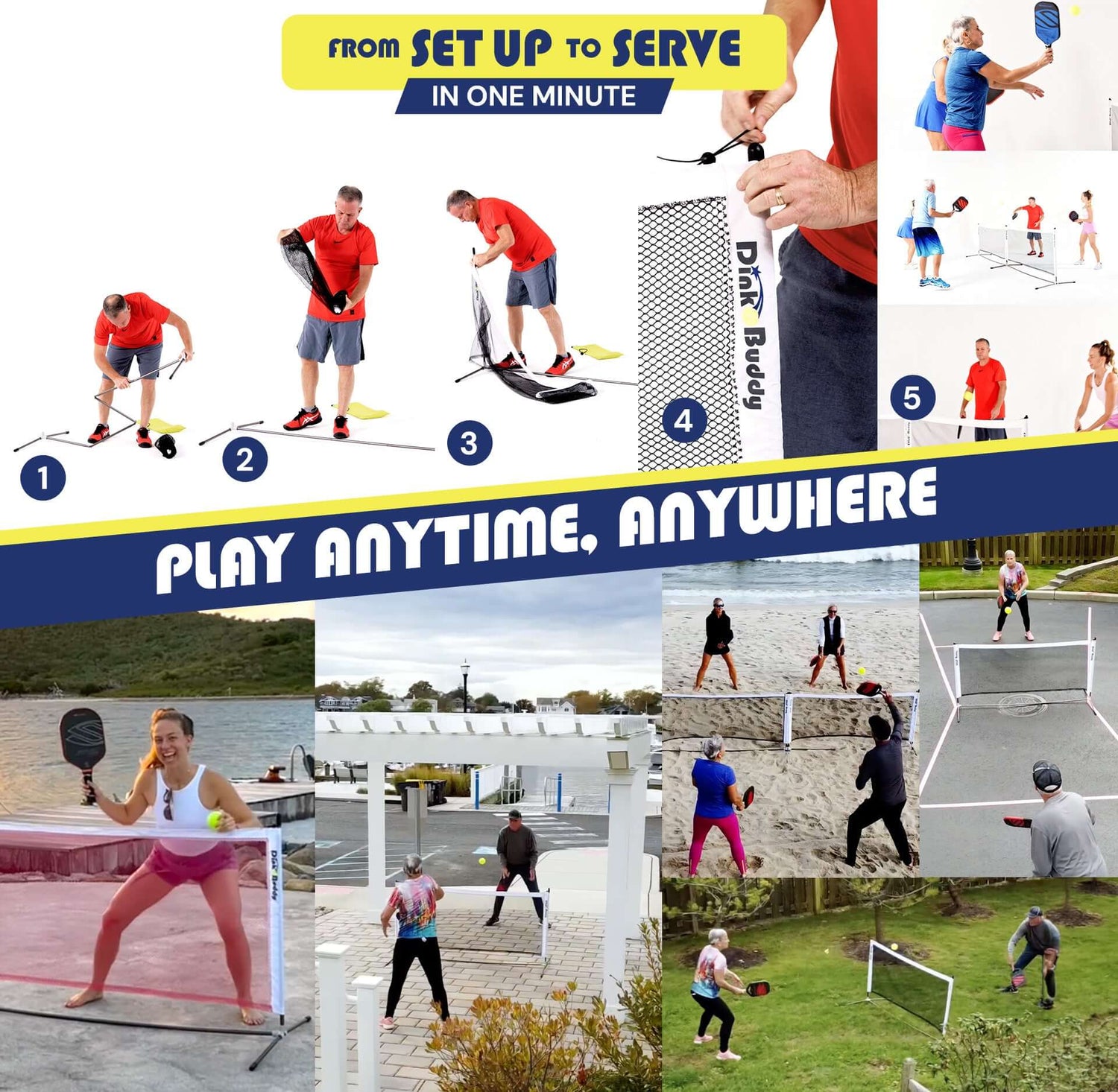 Dink Buddy | Portable Pickleball Net